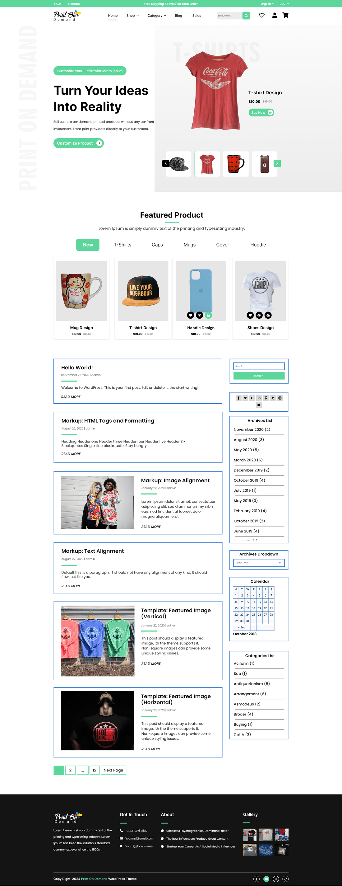 Free Print Shop WordPress Theme - Download Now for Stunning Designs ...